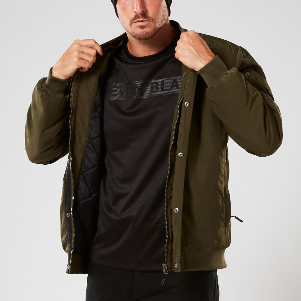 ELEVEN Workwear Quilted Bomber Jacket w/ Detachable Hood