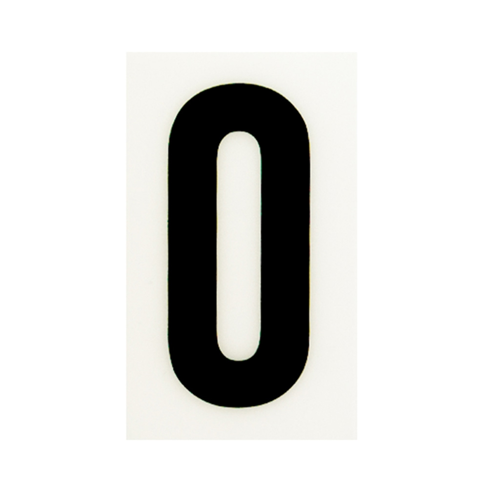 Sandleford White "0" 60x35mm Self Adhesive Numeral