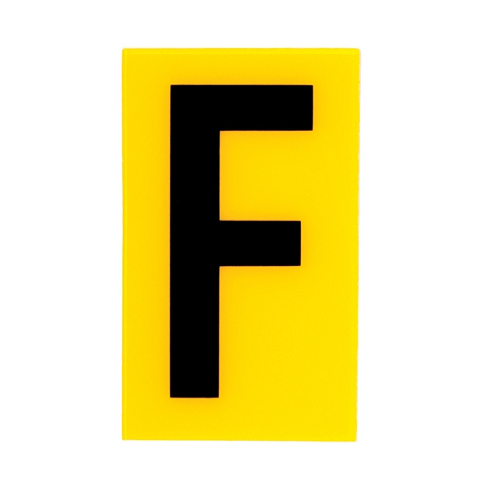 Sandleford Yellow "F" 60x35mm Self Adhesive Letter