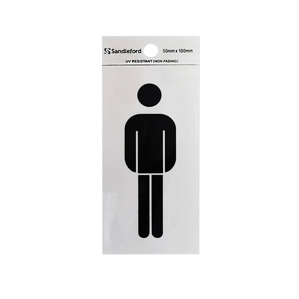 Sandleford "Men's Symbol" 100x50mm Self Adhesive Sign