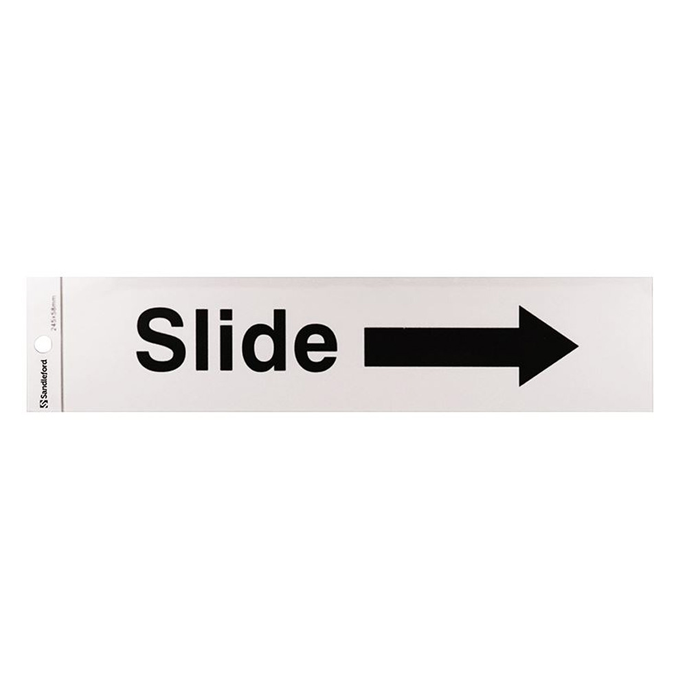 Sandleford "Slide Arrow Right" 245x58mm Self Adhesive Sign