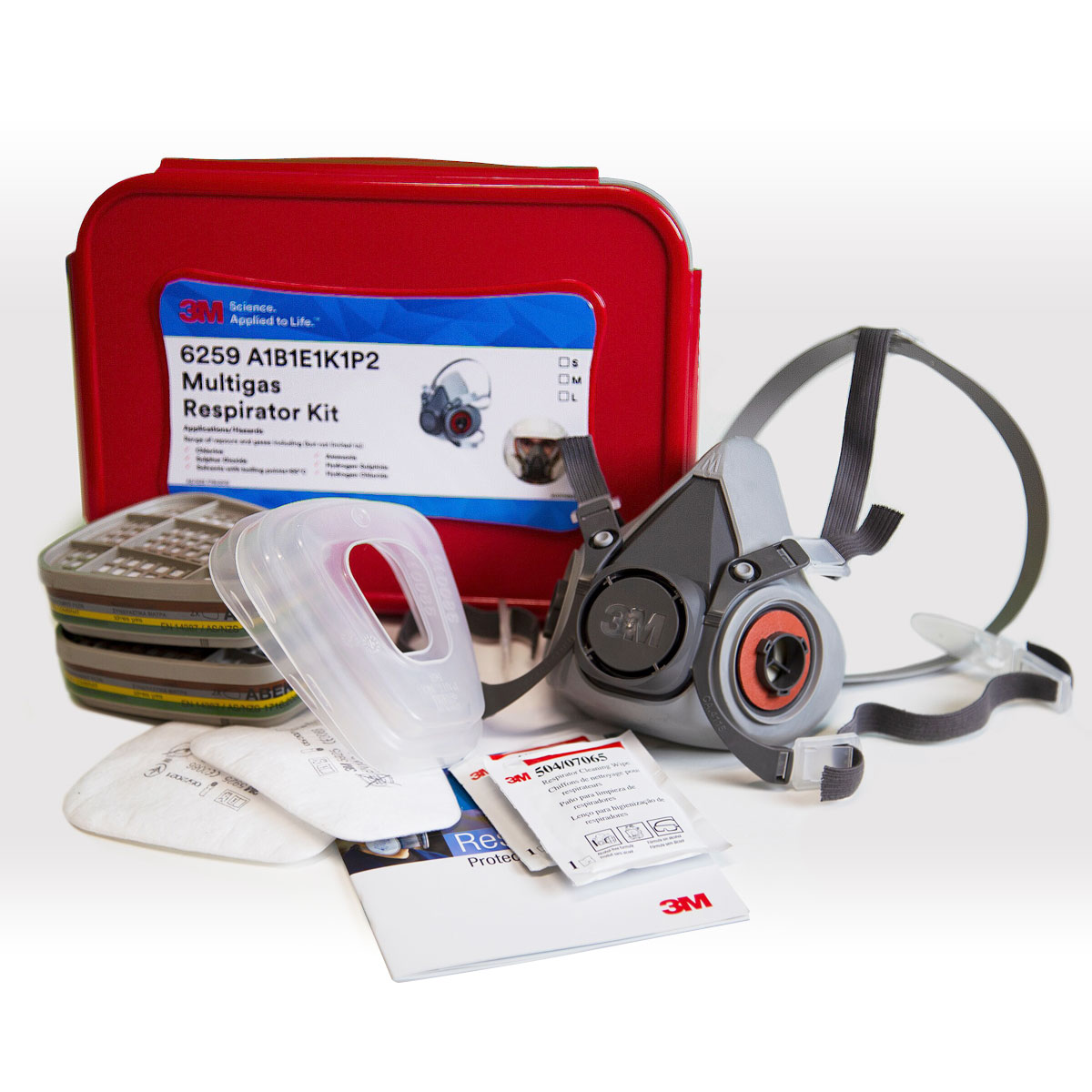 3M Australia 6259 Kit Starter Respirator Multi Gas Large A1B1E1K1P2 ...