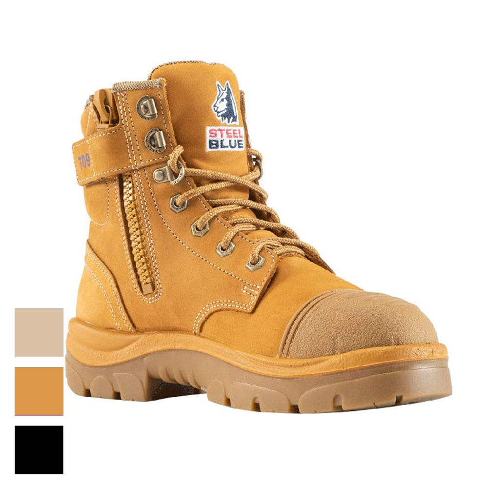 Steel Blue Women's Argyle Zip Steel Toe Scuff Cap Safety Boots 512709