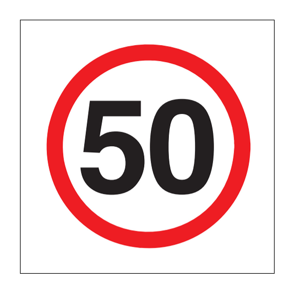 Speed 50km 600x600mm Multi-Message Sign CT284-50kh