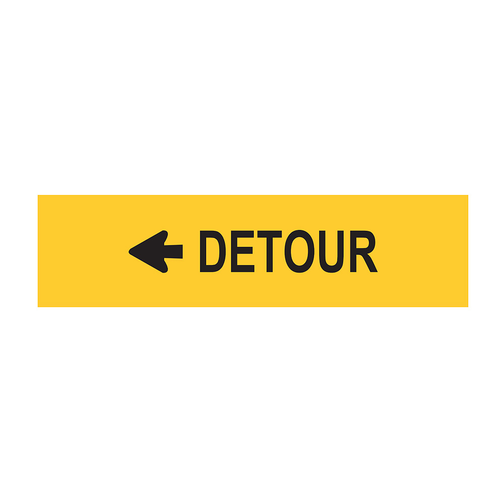 Detour Left Arrow 1200x300mm Multi-Message Sign TC230