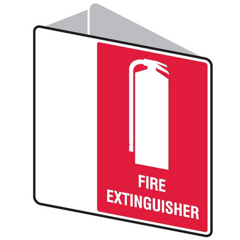 Fire Equipment Sign Fire Extinguisher Off The Wall Poly 225x225 705OWP