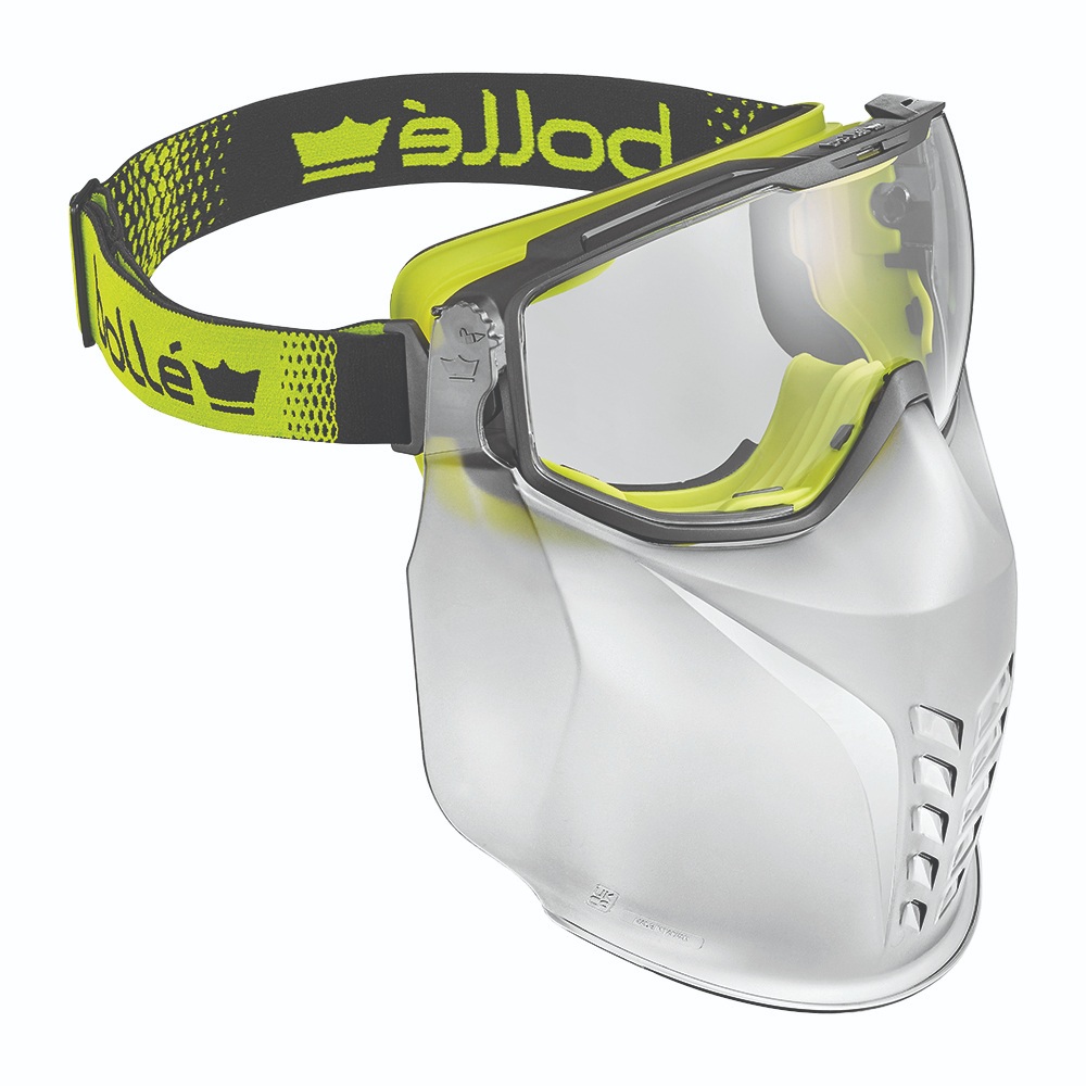 Top Bottom Vented Clear Plat Goggles & Mouthguard