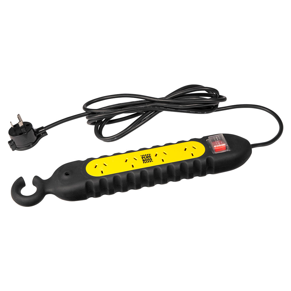 HPM Electrical Plug Boss 4 Outlet Heavy Duty Powerboard