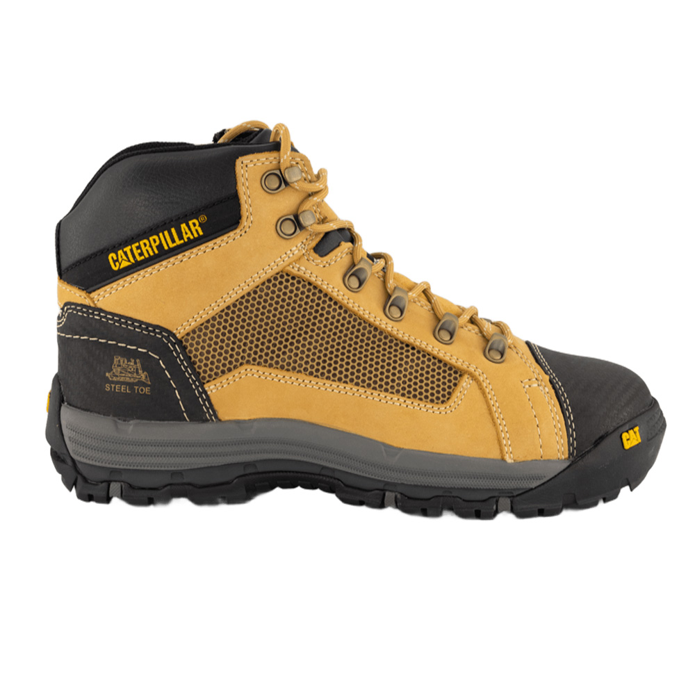 CAT® Footwear Convex Honey Zip Sided Steel Toe Safety Boots - Honey Reset