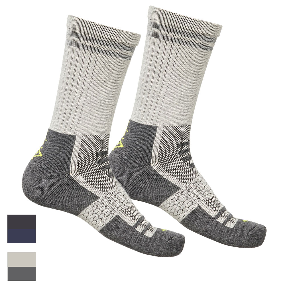 WickTX Moisture Wicking Mid Length Crew Socks (2pk)