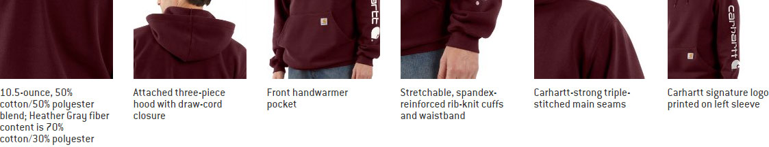 Carhartt Midweight Sleeve Logo Hooded Sweatshirt K288