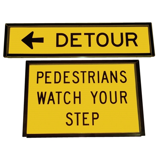 Pedestrians Watch Your Step Boxed Edge Sign 900 x 600