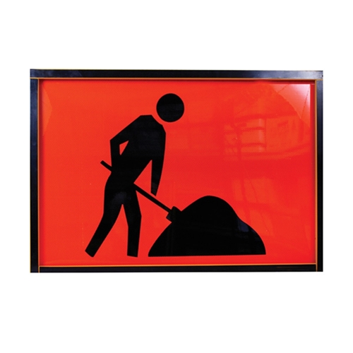Symbolic Worker Metal Boxed Edge Sign 900 x 600mm